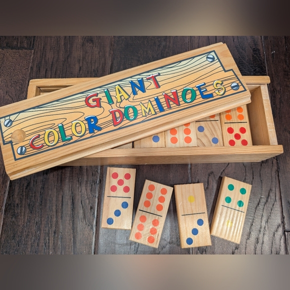Games | Giant Color Dominoes Set Wooden Dominos | Poshmark